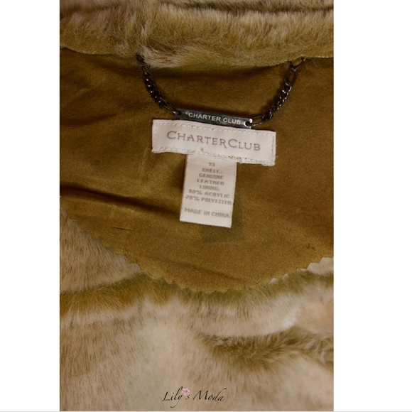 Charter Club | Jackets & Coats | Charter Club Genuine Fur Leather ...